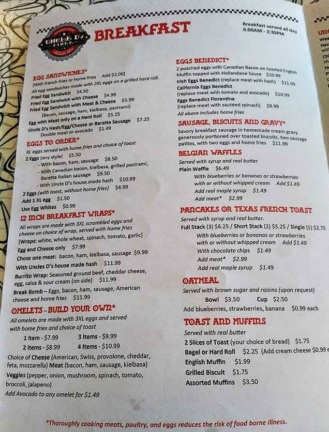 When a breakfast menu offers this many egg options, you know they're taking the morning meal seriously.