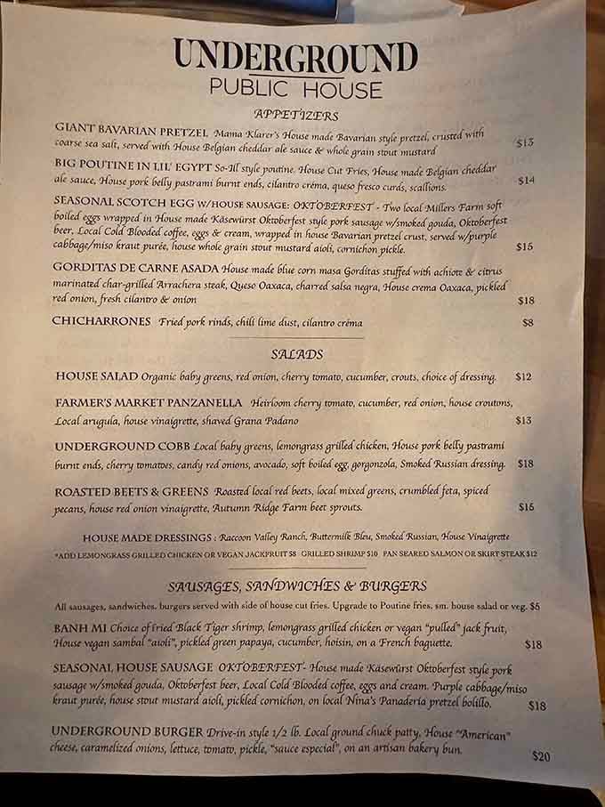 This menu reads like a world tour, from Bavarian pretzels to Vietnamese banh mi to Mexican gorditas.