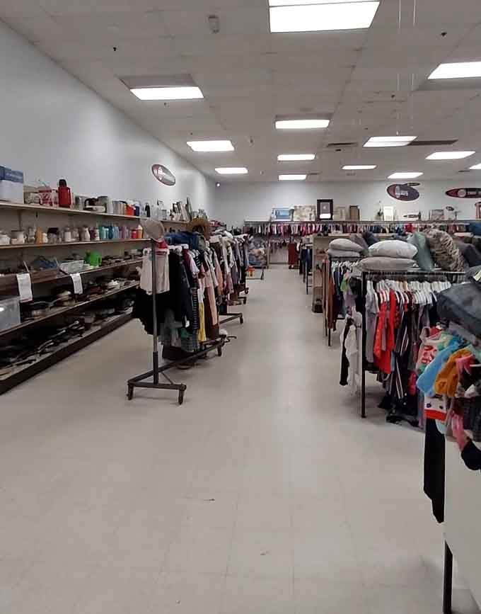 Endless aisles stretch before you like a thrifter's yellow brick road, minus the flying monkeys.