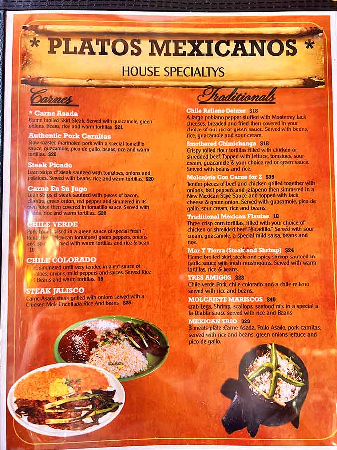 This menu reads like a love letter to authentic Mexican cuisine, and every dish is ready to write back.