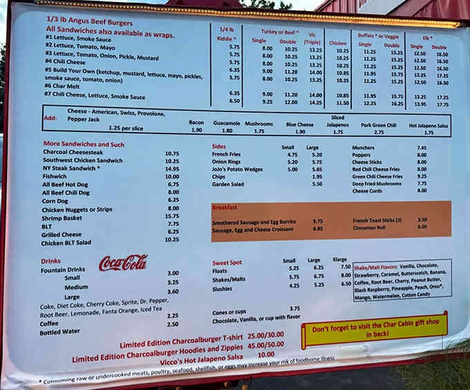 This menu board is refreshingly straightforward, no pretentious descriptions or ingredients you need a dictionary to pronounce.