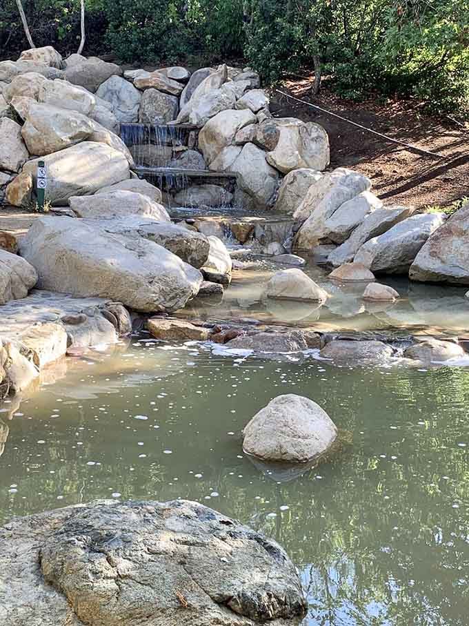 This cascading waterfall creates the kind of peaceful soundtrack that makes you forget you're in Los Angeles.