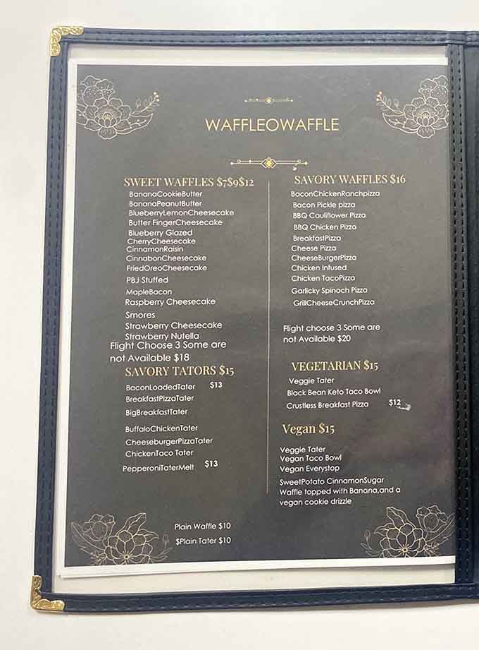 This menu reads like someone's fever dream, and thank goodness they wrote it all down for us mortals.