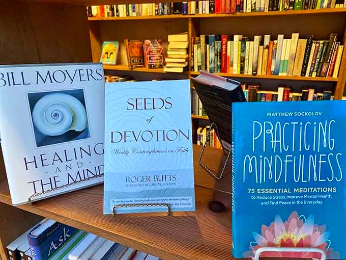 Mindfulness meets self-help in this thoughtfully curated display that speaks to seekers of inner peace everywhere.