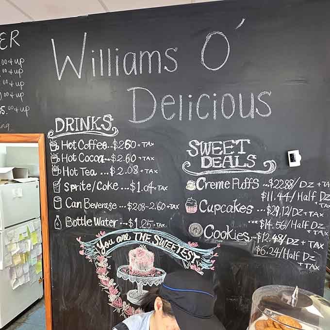 When a chalkboard menu includes "You are THE SWEETEST," you know you're in the right place for dessert therapy.