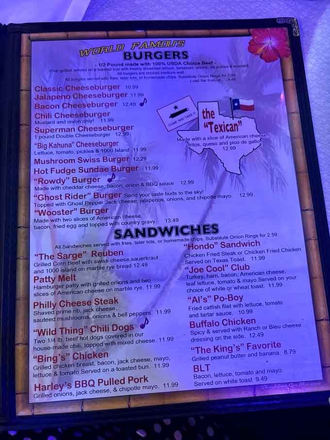 When burger names read like a greatest hits album, you know you're in for something special.