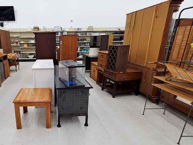 Real wood furniture waiting for second chances, from wine racks to desks that'll outlast particle board nightmares.