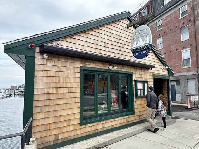 Weathered shingles and waterfront views create the perfect backdrop for a seafood feast that tastes like pure coastal magic.