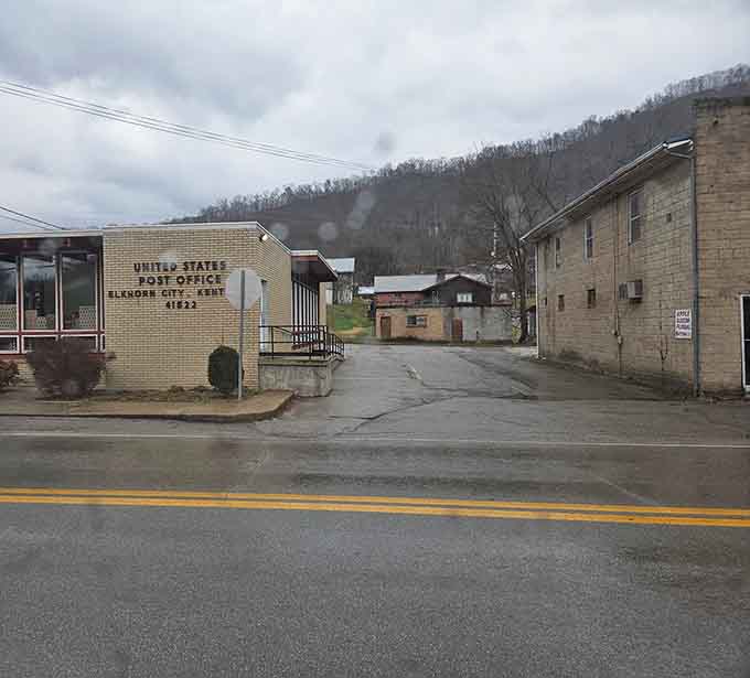 Mountains embrace this small town where the post office still anchors the community like it should.