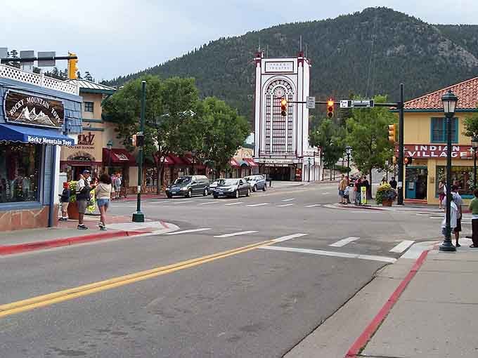 Quaint shops and mountain views await you in Estes Park, where a stroll through the charming streets creates lasting vacation memories.