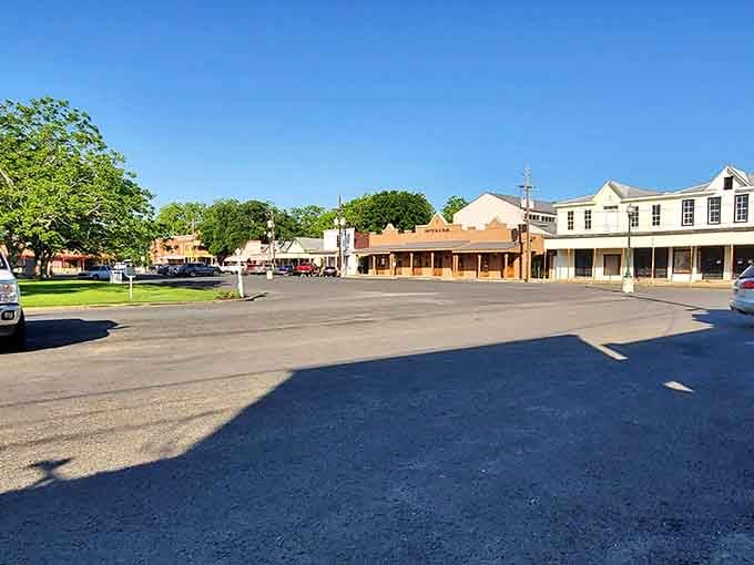 The town square invites you to slow down, park anywhere, and actually enjoy your lunch break.