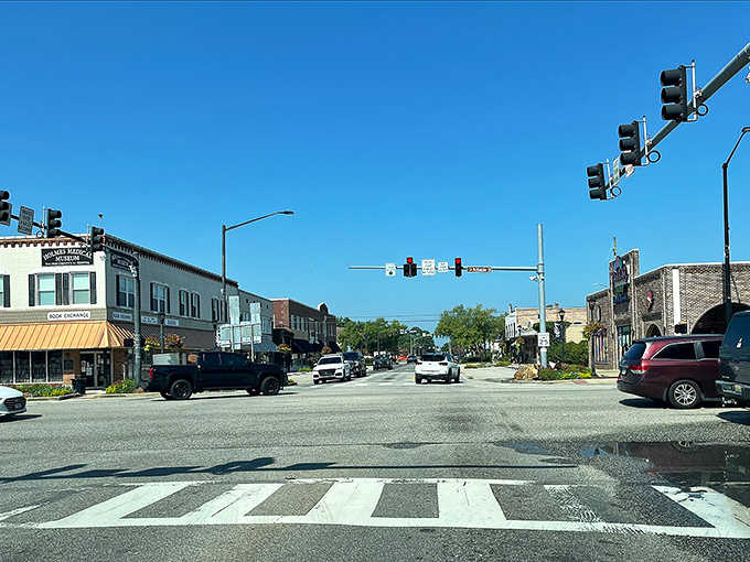 Tree-lined streets and local shops create the kind of downtown where everyone still waves at strangers.
