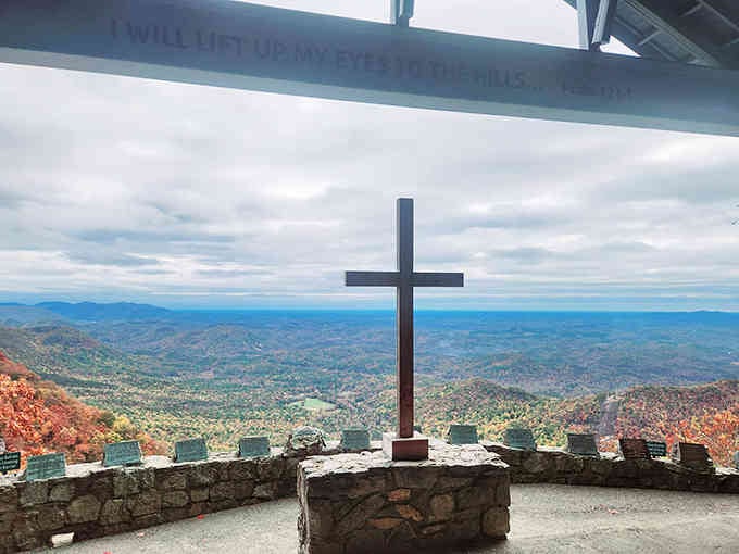 Where heaven meets earth, this chapel frames the Blue Ridge Mountains in an altar that no architect could ever improve.