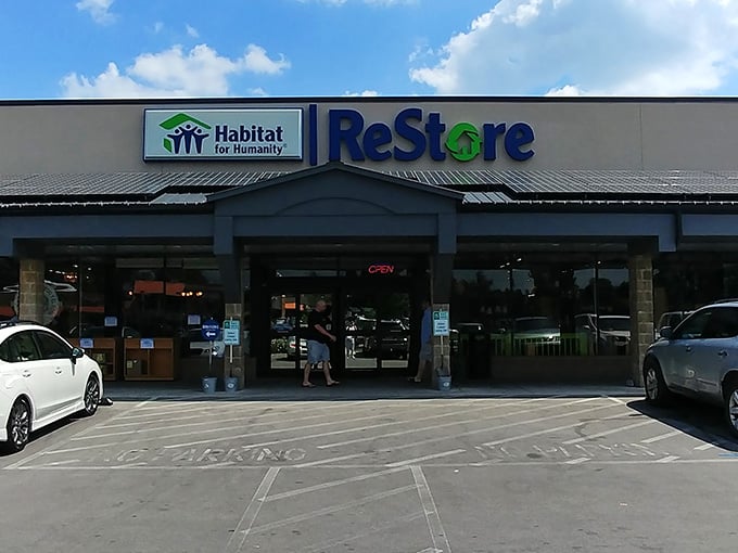 The parking lot tells the whole story: when shoppers arrive in droves, you know the deals inside are legendary.