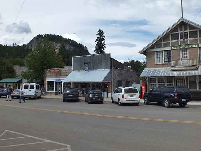 The historic Washington Hotel anchors this mountain town where dramatic peaks provide the most spectacular backdrop imaginable.