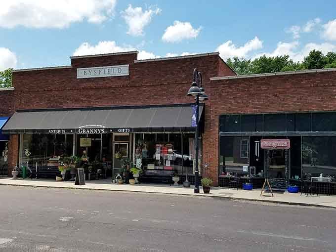 Granny's shop sits ready to welcome visitors with antiques and gifts that'll make your house feel like home.