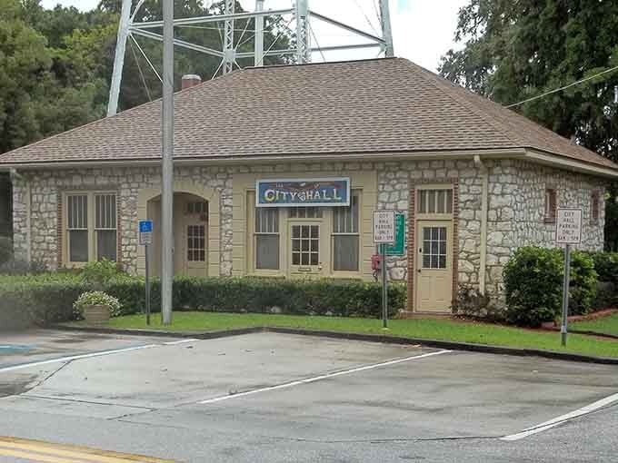 This charming stone city hall proves that government buildings can actually be pretty without trying too hard.