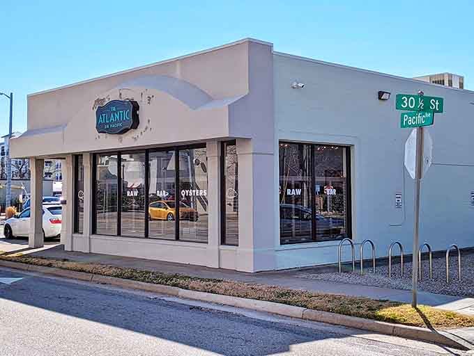 Clean lines and corner location make finding exceptional seafood as easy as following the ocean breeze here.