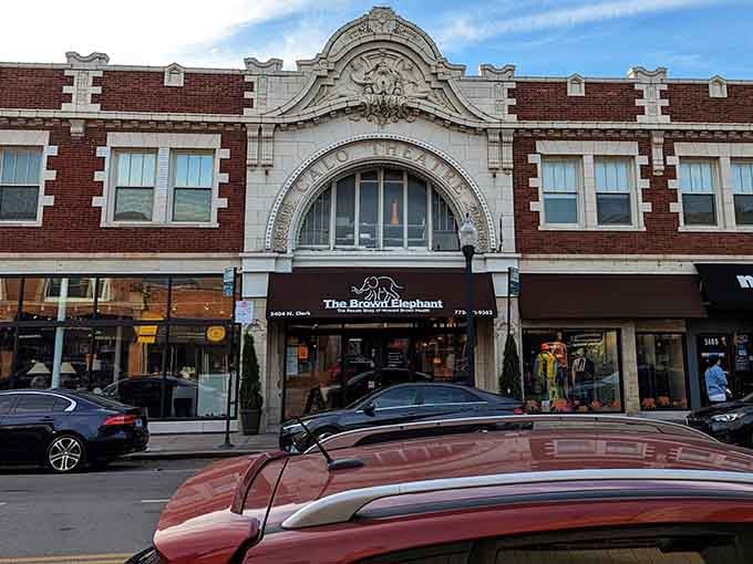 Classic architecture meets modern mission behind this beautiful facade where shopping supports community health and wellness programs.