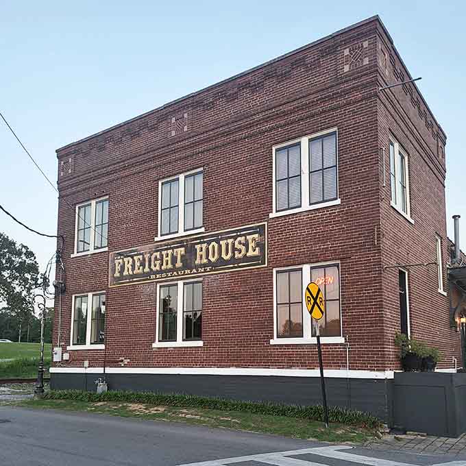 When a building literally tells you it's a freight house, you know you're in for authentic history.