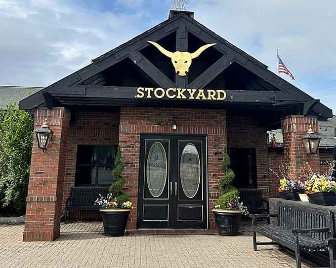 That golden longhorn presiding over the entrance isn't just decoration&mdash;it's a promise of the quality beef experience awaiting you inside.