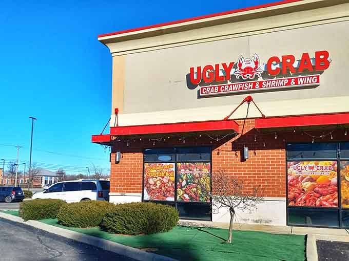 Nothing subtle about this place&mdash;that bright red logo announces serious seafood boils are happening inside right now.