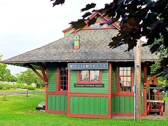 This charming railway station looks like it jumped straight out of a model train set.