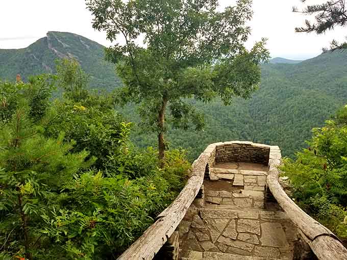 This stone overlook juts into space like nature's own diving board, minus the pool but plus the million-dollar view.