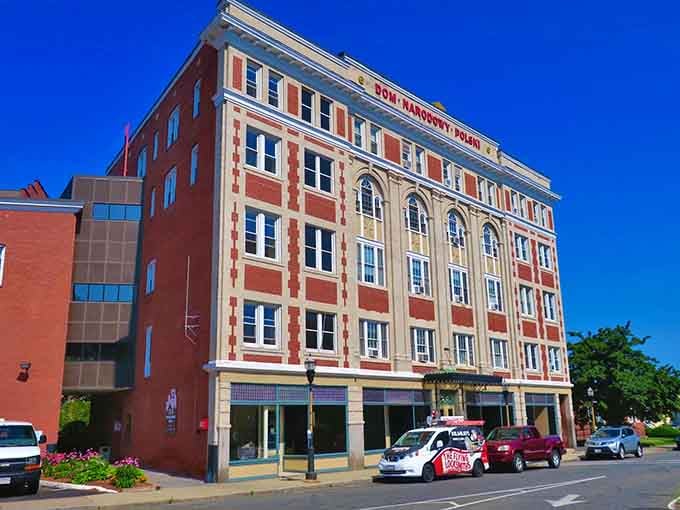 Downtown streets stretch wide and welcoming, perfect for those leisurely strolls we all deserve in retirement.