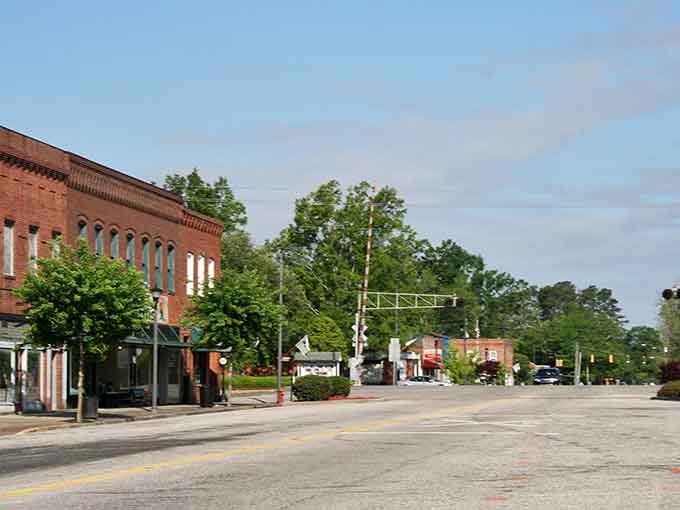 Tree-lined streets and historic buildings create the kind of downtown where neighbors still stop to chat about the weather.