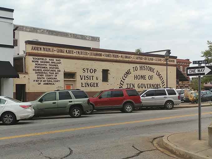 Ten governors came from here, and this wall makes sure nobody forgets that impressive political legacy or achievement.