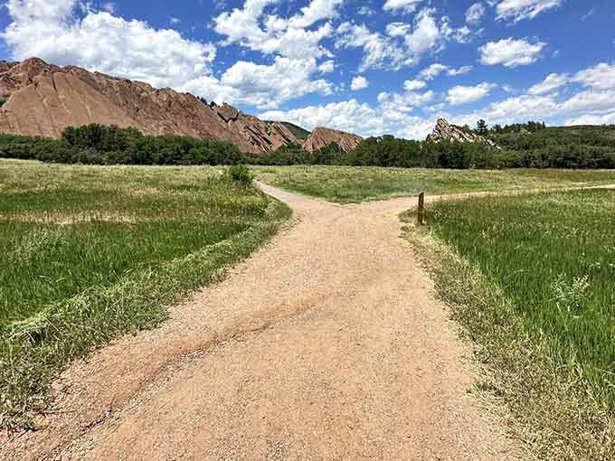 That sandy path beckons you toward towering formations, making the journey as rewarding as any destination you'll find.