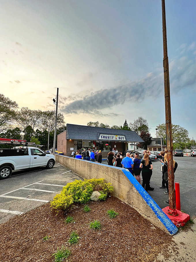 Golden hour at an ice cream stand creates the kind of scene Norman Rockwell would've painted with extra sprinkles.