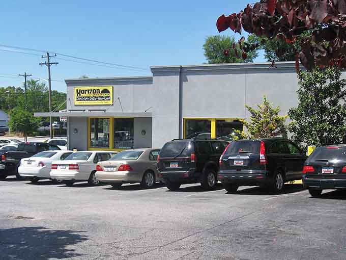 When the parking lot's this full, you know the selection inside must be absolutely worth the visit and wait.