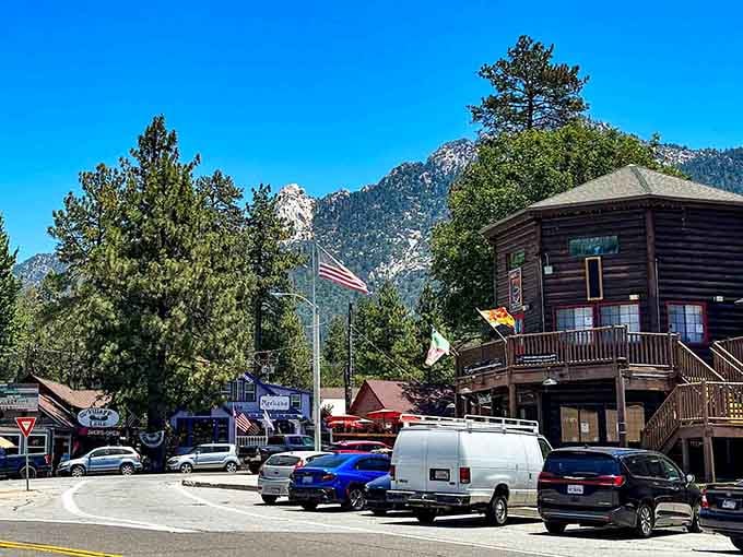Snow-capped peaks tower over this village where log cabins and hearty meals create the perfect alpine escape.