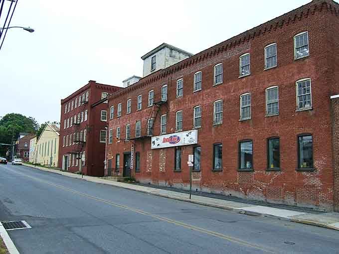 These massive brick mill buildings tell tales of industry past, now reimagined for a community looking toward its future.