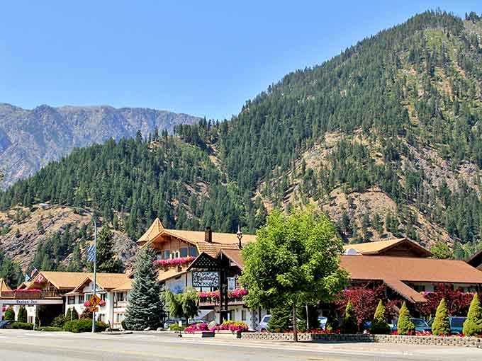 Those mountain peaks towering behind town remind you that great scenery and great schnitzel can absolutely coexist in harmony.