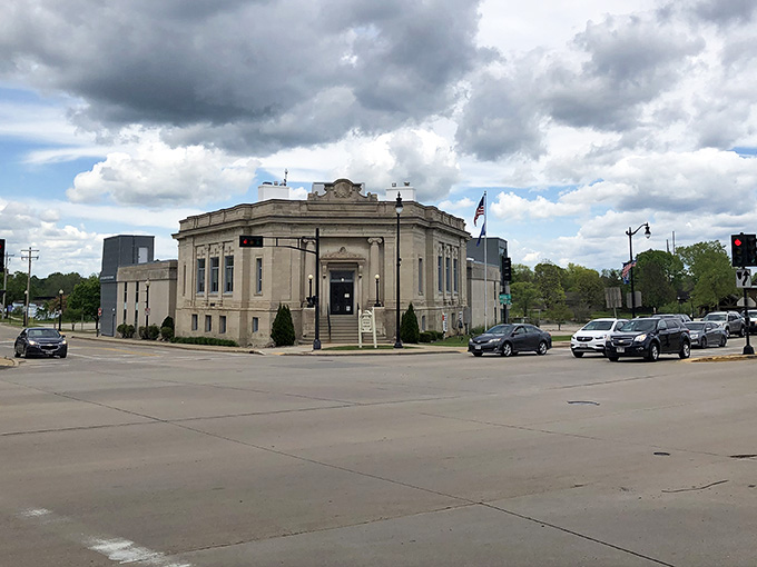This classic bank building stands proud like a monument to stability, community values, and simpler times worth celebrating.