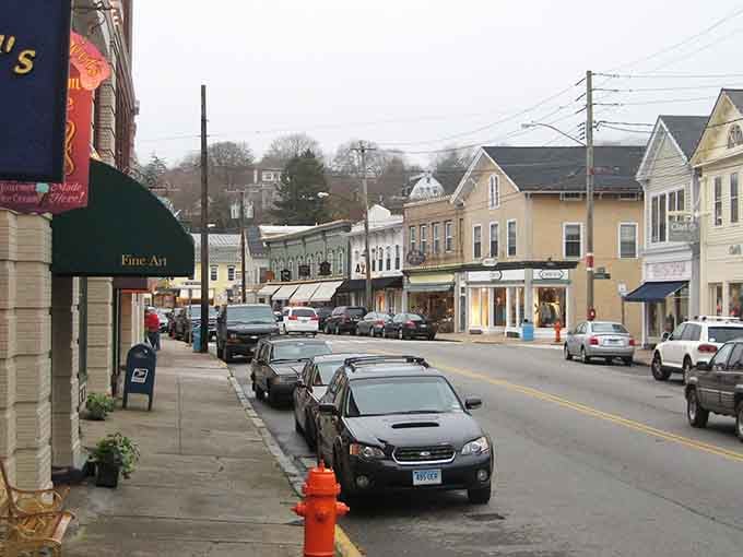 Main Street's charming mix of shops and galleries creates a scene straight out of Stars Hollow, minus the quirky townspeople.