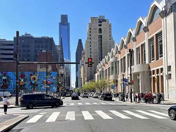 That crosswalk has seen more footsteps than a Beatles album, connecting centuries of stories with every stride forward.