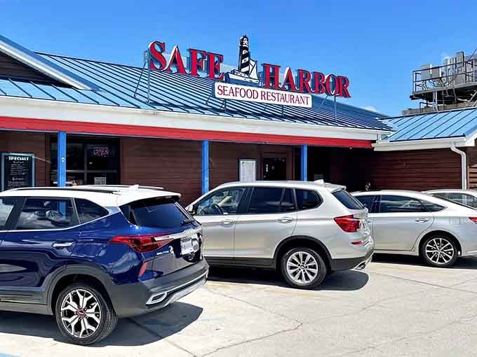 When the parking lot's this full, you know the locals have spoken and the verdict is delicious.