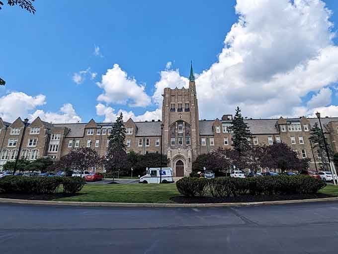 That Gothic tower rising above campus could make even Hogwarts a little jealous of the architecture here.