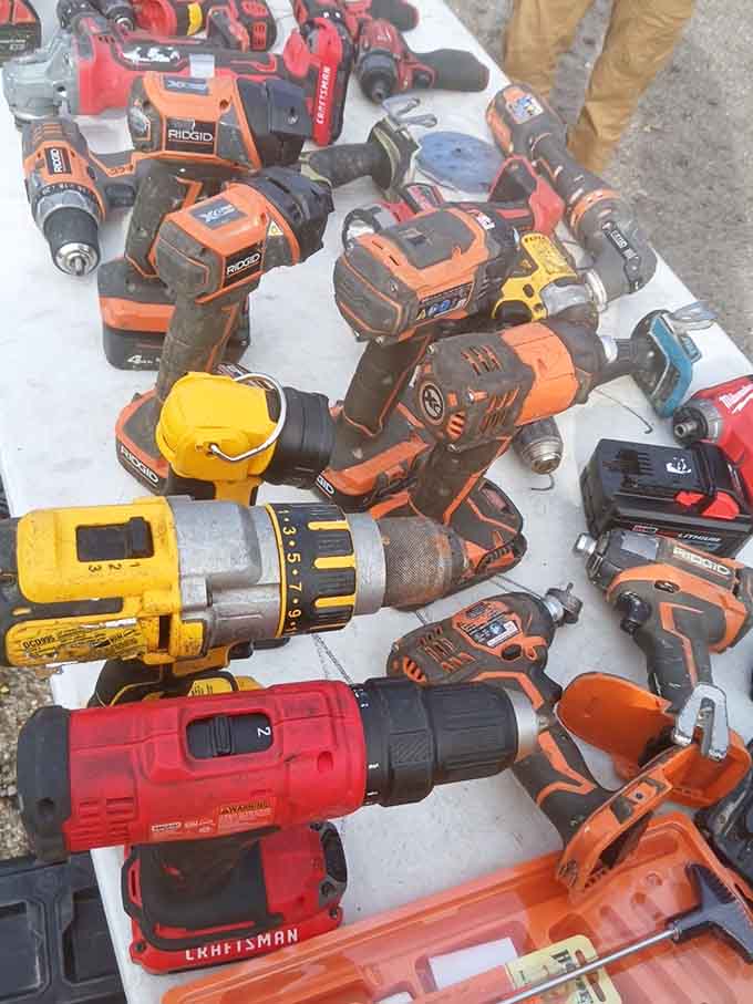 Power tools galore for the DIY enthusiast who knows quality when they see it, batteries not included.