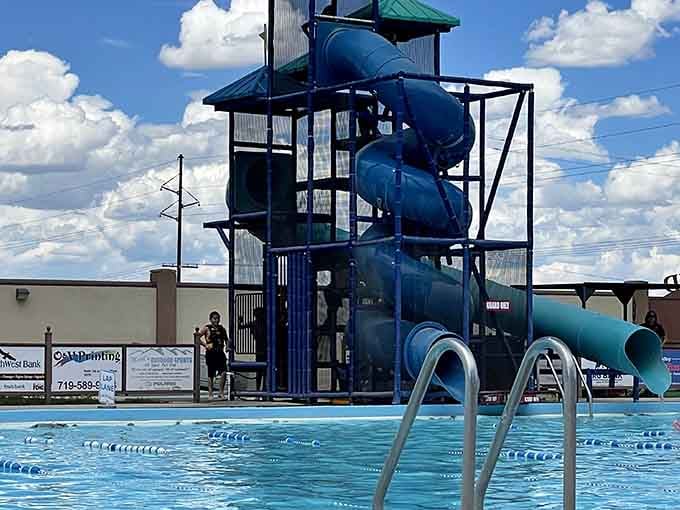 Summer days at the community pool mean water slides, sunshine, and neighbors who actually know your grandkids' names.
