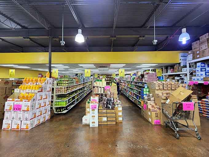 Aisles stretching into the distance like a delicious choose-your-own-adventure book, except every choice is the right one.