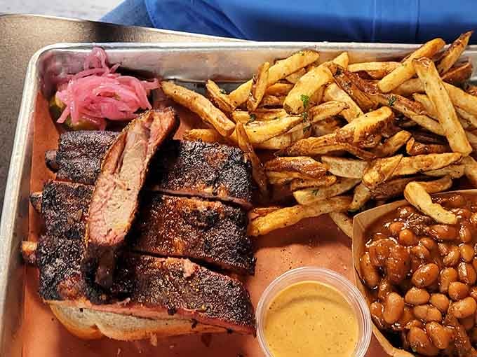 Ribs so perfectly smoked they could make a vegetarian reconsider their life choices, just for a moment.