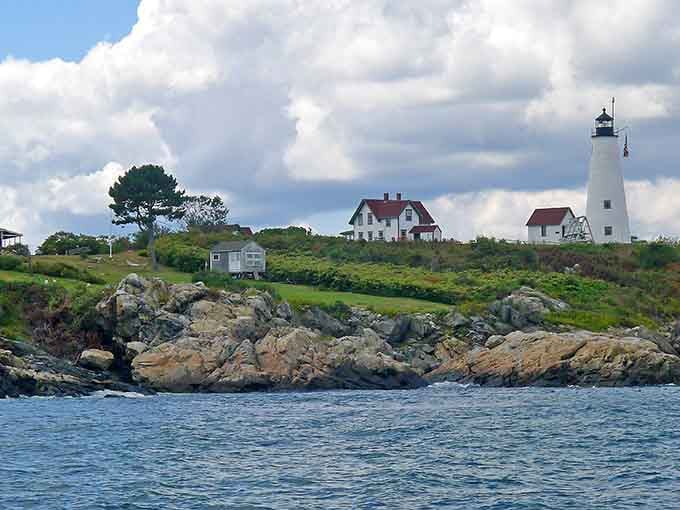 The rocky coastline doesn't mess around here, proving Mother Nature has always been the best landscape architect.