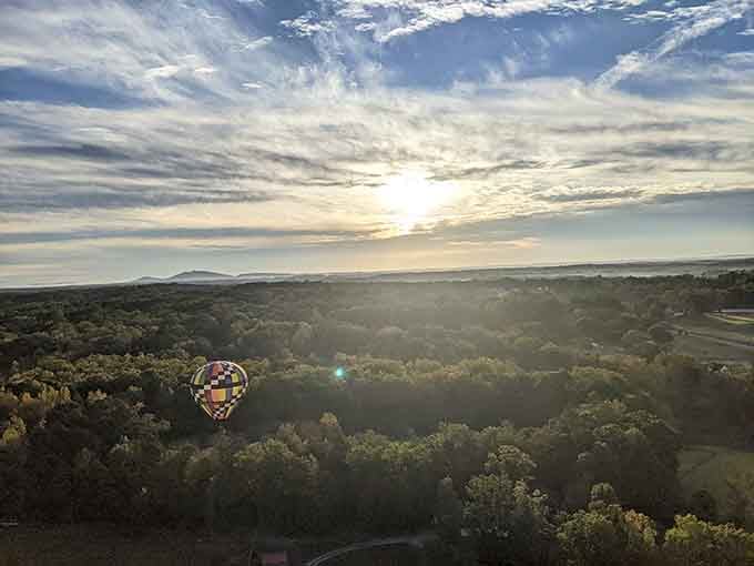 From up here, the world looks like a patchwork quilt your grandmother would've been proud to display.