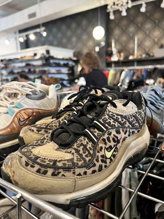 Leopard-print Nikes that scream "I'm wild but also practical," because why choose between fierce and comfortable?