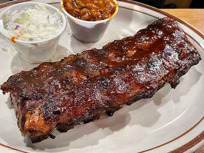 Look at that mahogany glaze and tender meat practically falling off the bone, begging for attention.